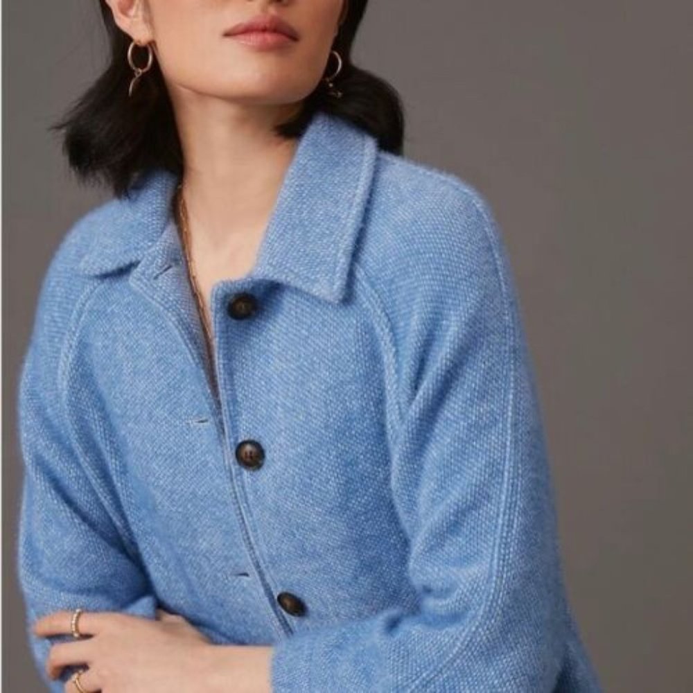Anthropologie Greylin Blue Jacket Regular/Classic But… - Gem